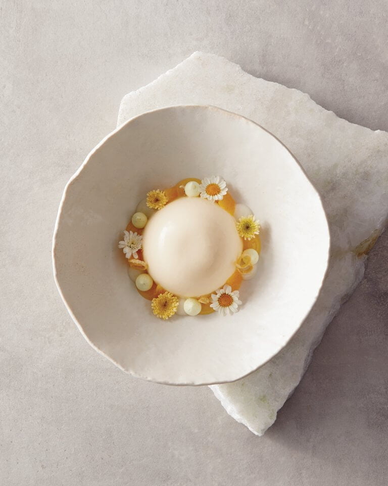 Citrus Semifreddo with Lemon Curd and Coconut Lime Yogurt - Elle Gourmet