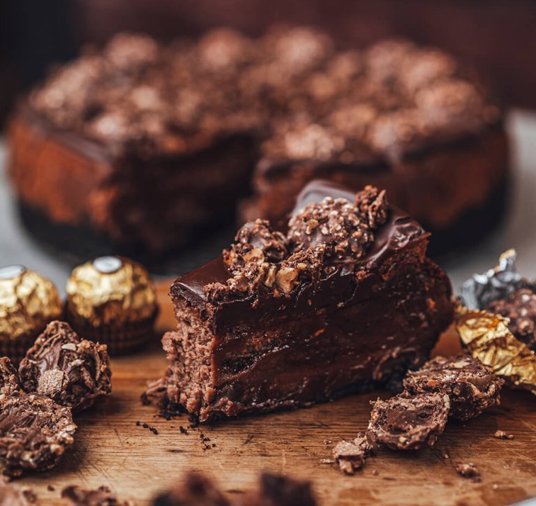 Triple Chocolate Hazelnut Cheesecake - Elle Gourmet