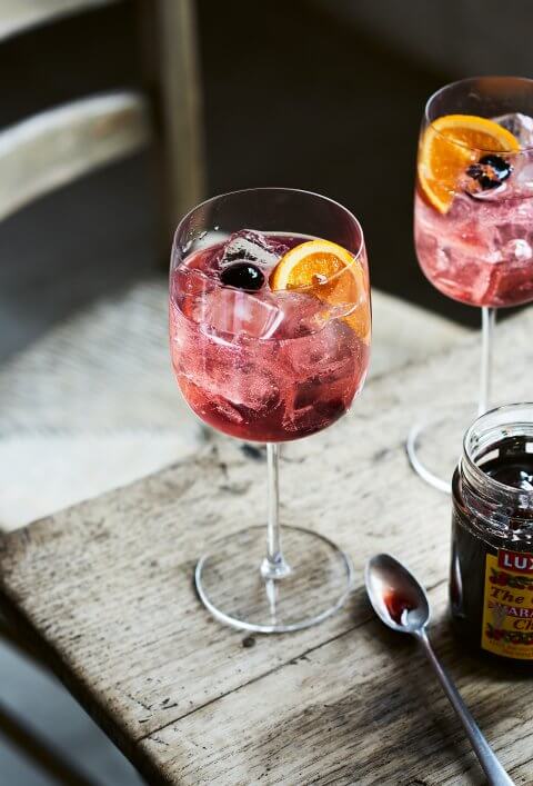 Cherry Blossom and Orange Gin Cocktail - Elle Gourmet