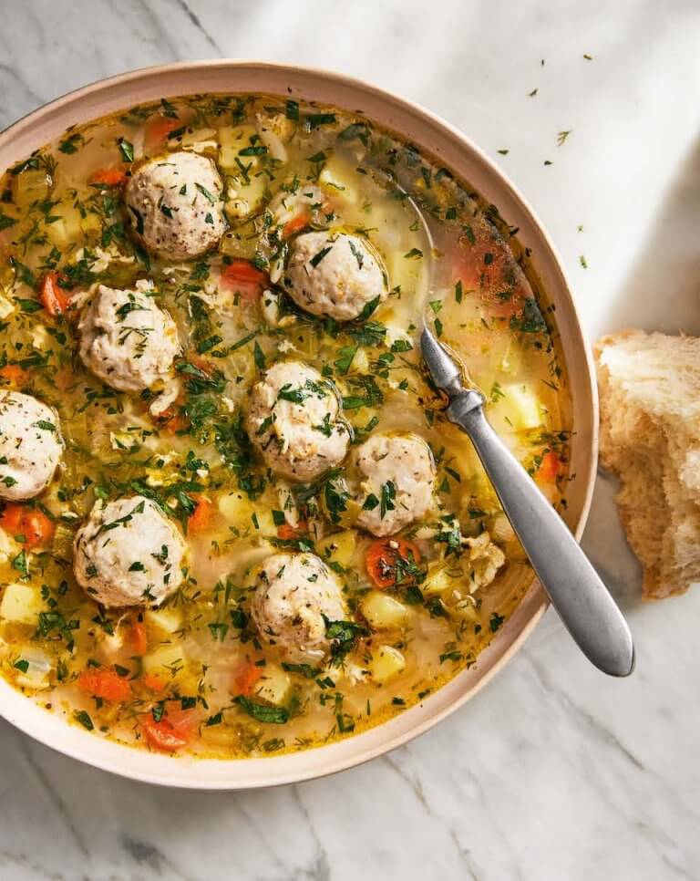 Turkey Meatball Soup - Elle Gourmet