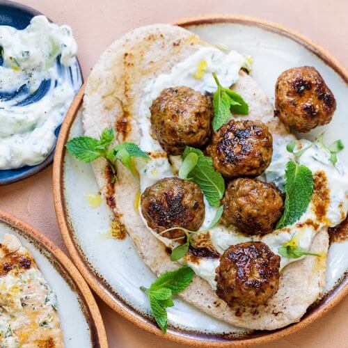 Lamb Kofta With Tzatziki - Elle Gourmet
