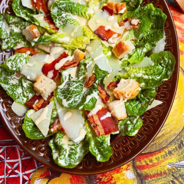 Caesar Salad With Homemade Croutons - Elle Gourmet