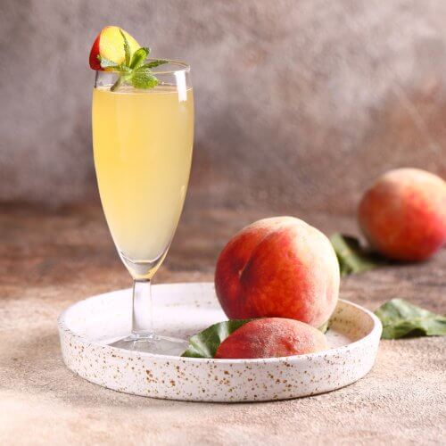 Peach Bellini Mocktail - Elle Gourmet